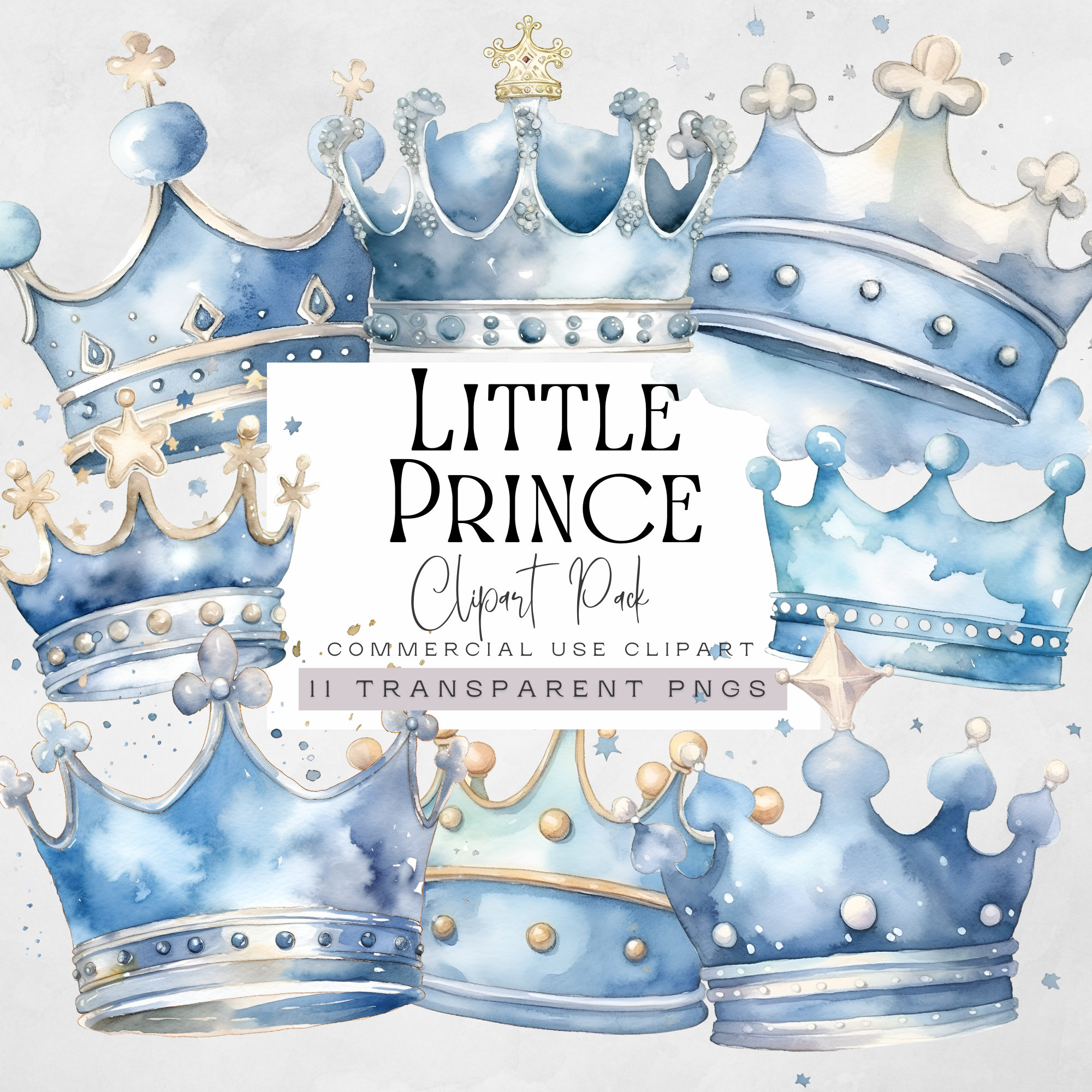 The Little Prince Clipart, King and Queen Crowns Clip Art, Blue Boy ...
