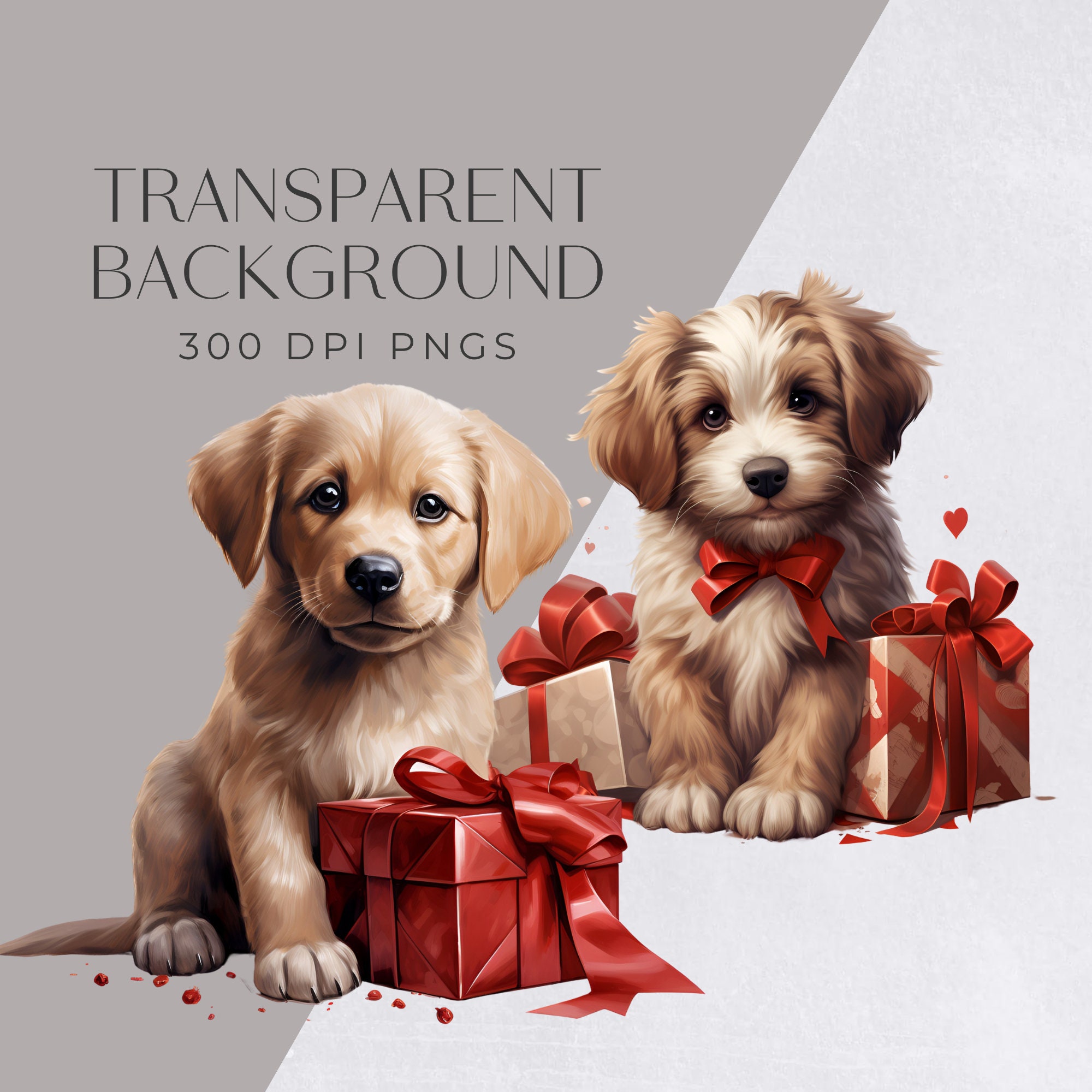 Valentines Day Dog Clipart, Animal Love Clipart Set, Valentine Puppy ...