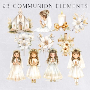 First Holy Communion Png, Rosary Clip Art, Girls 1st Communion Graphics ...