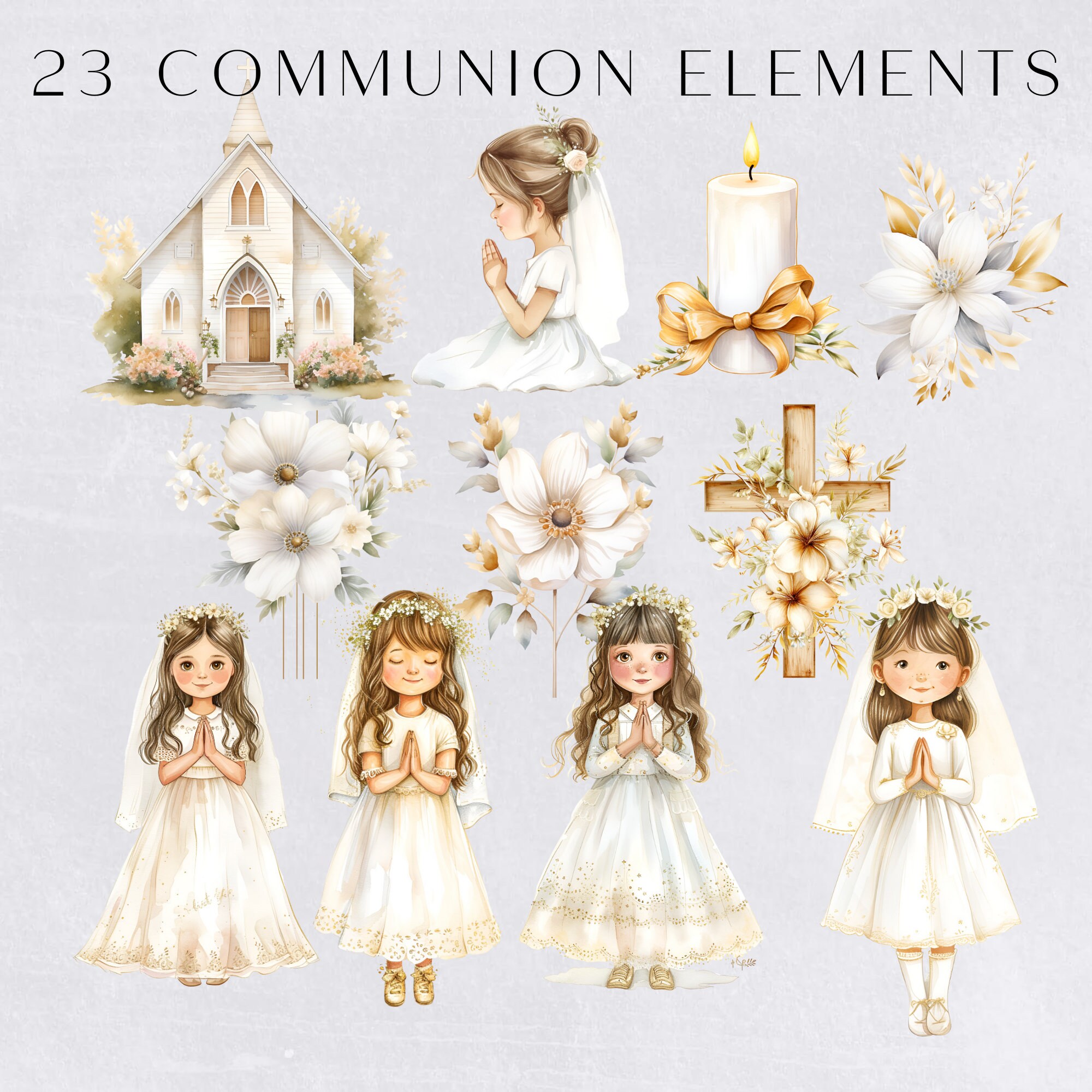 First Holy Communion Png, Rosary Clip Art, Girls 1st Communion Graphics ...