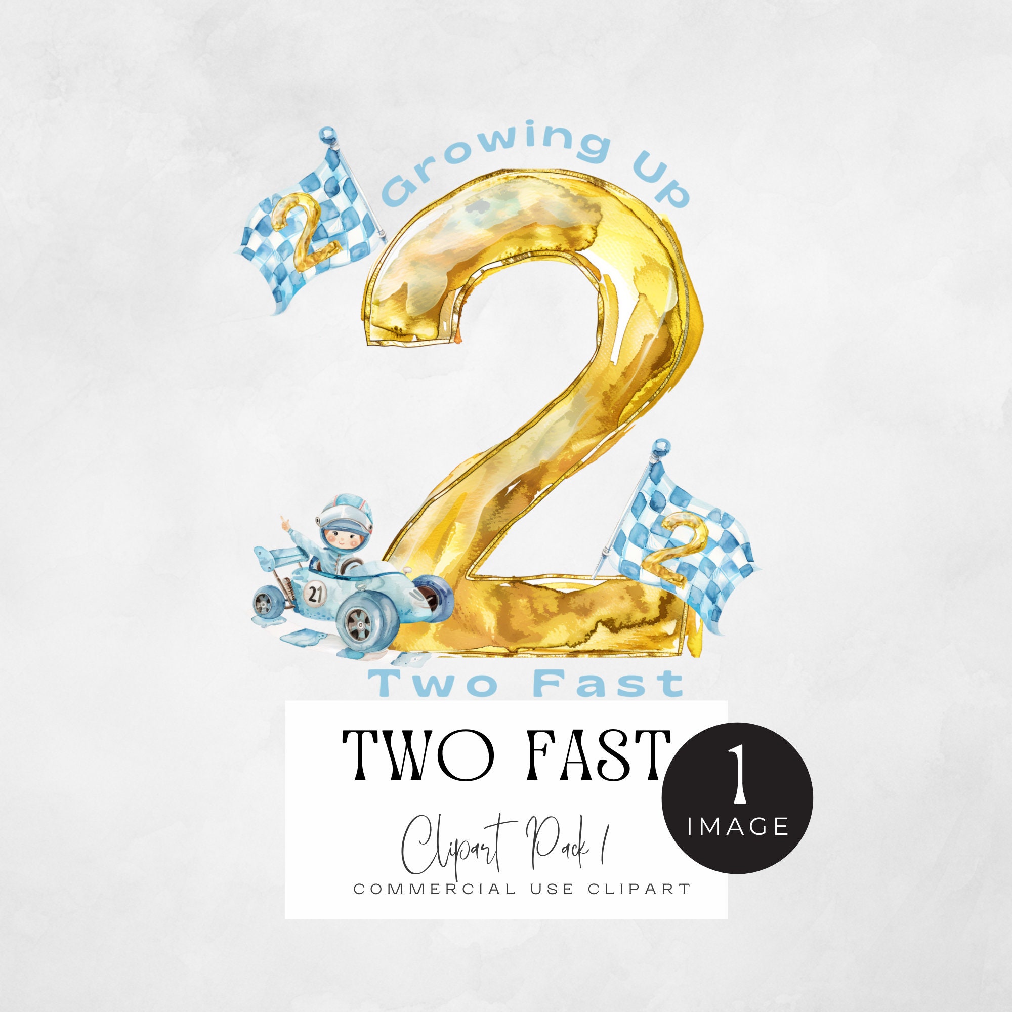 2 Fast Birthday Png, | SINGLE IMAGE | Watercolor Racing Car Clipart ...
