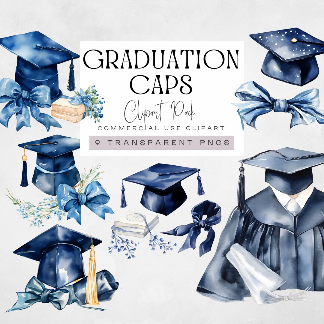 Graduation Hat Clipart, Grad Class of 2024 Clipart, Graduating Graphics ...