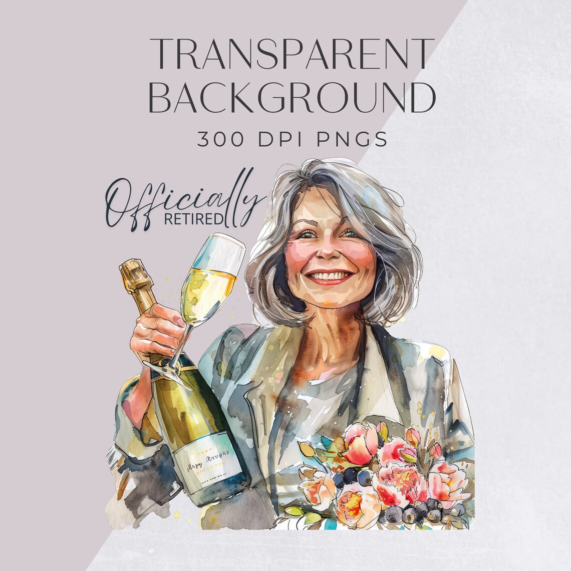 Retirement PNG for Women | SINGLE IMAGE | Teacher, Officially Retired ...