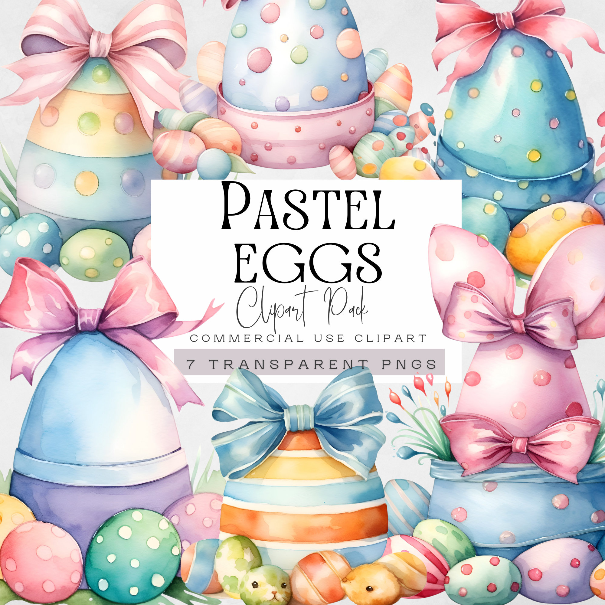 Easter Egg Clipart Transparent Background, Pastel Floral Eggs Hunt ...