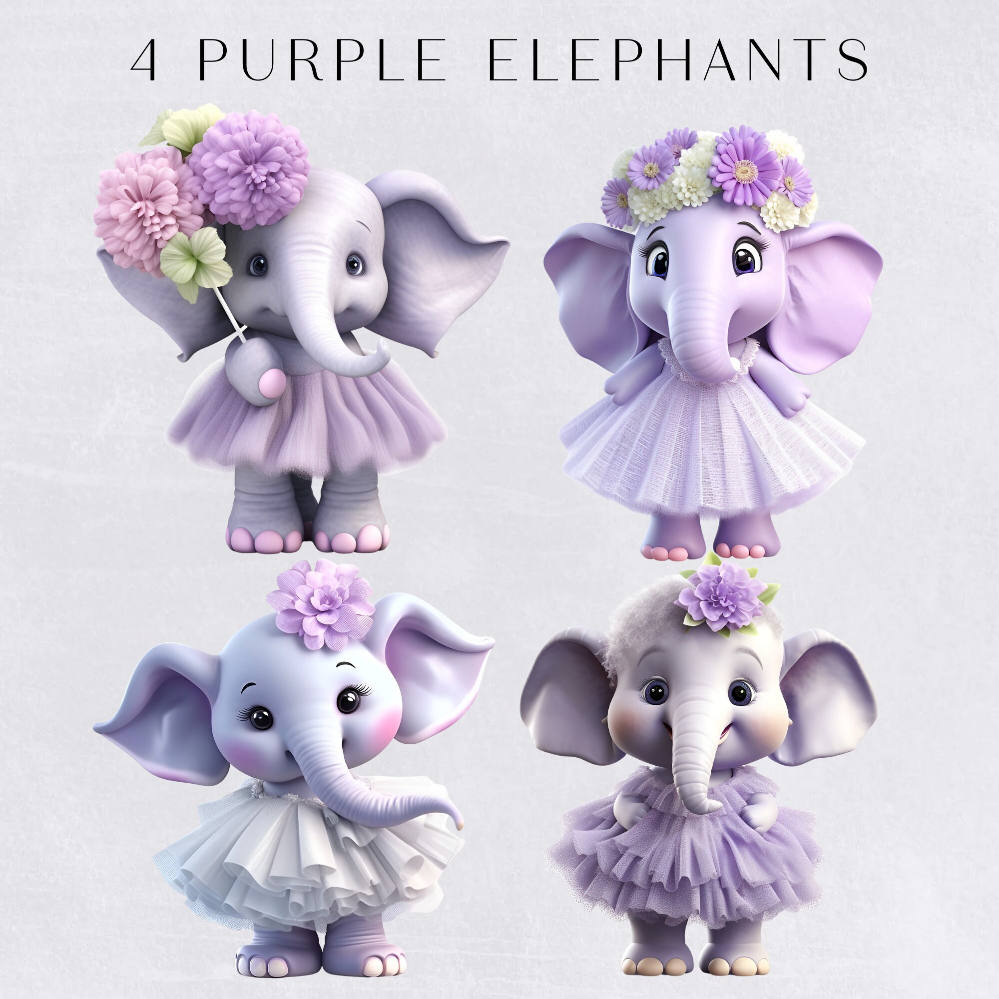 Purple Elephant Png, Lilac Baby Shower Clipart, Elephant in a Car With ...