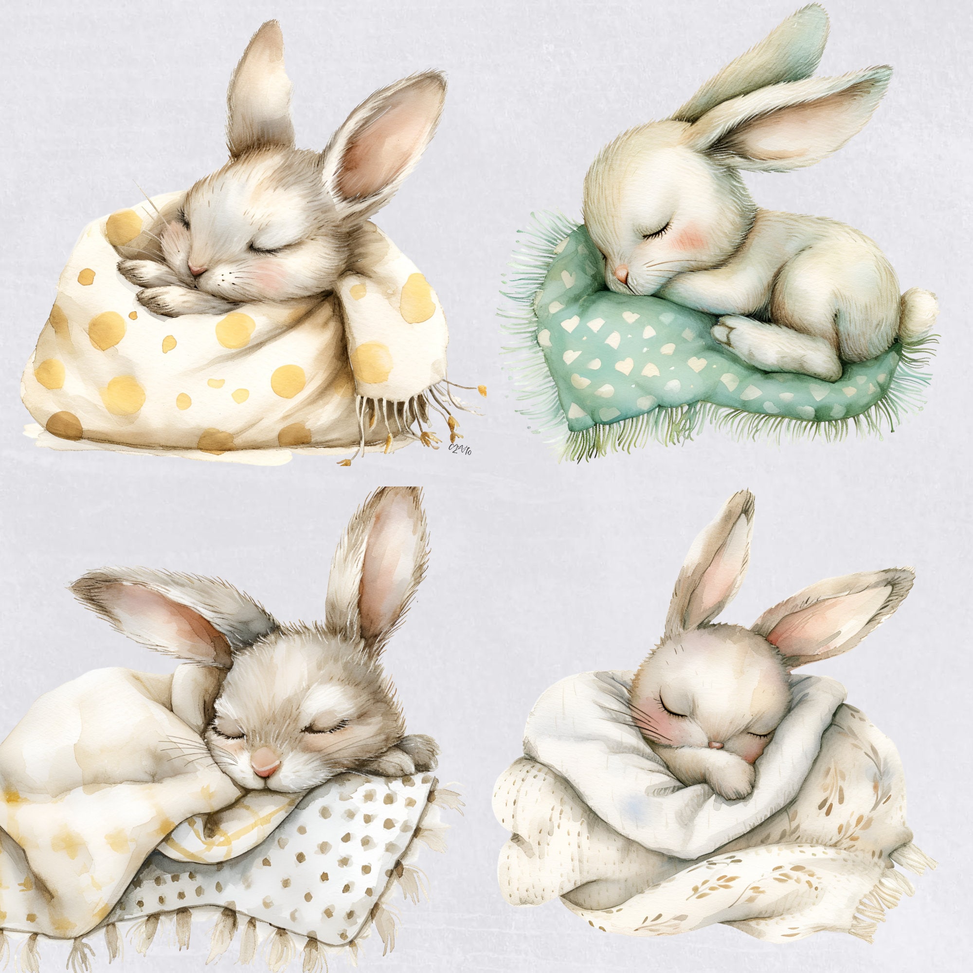 Sleeping Bunny Clipart, Cute Rabbit Asleep, Sweet Dreams Png, Nursery ...