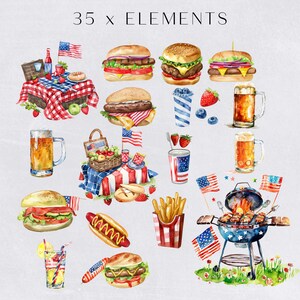 4th July Food Clipart, American Clip Art, Independence Day Pngs ...