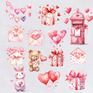 Valentines Mail Clipart, Love Letter Clipart, Romantic Graphics ...