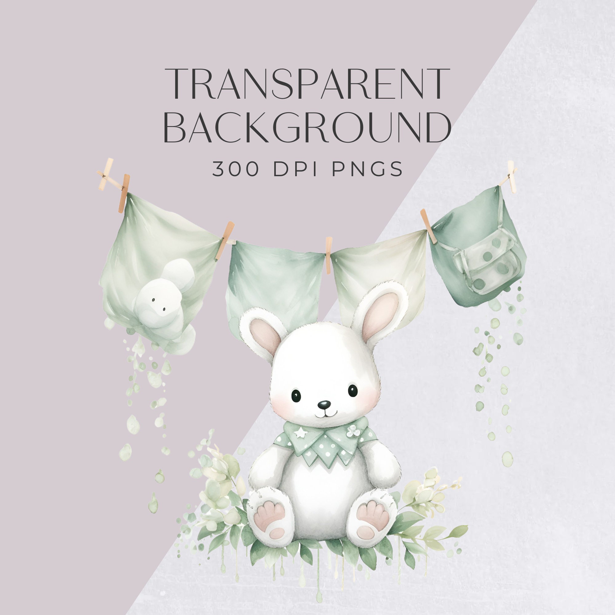 Baby Boy Clipart Sage Green, Gender Neutral Baby Shower Clip Art ...