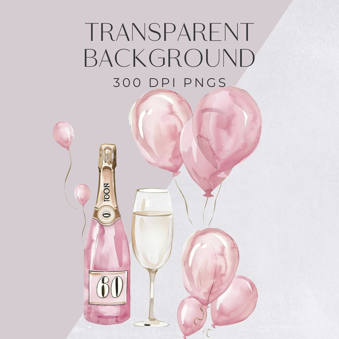 Happy 60th Birthday for Women Png SINGLE IMAGE 60 Years Old Clipart ...