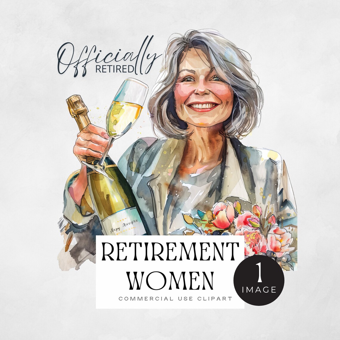 Retirement PNG for Women | SINGLE IMAGE | Teacher, Officially Retired ...