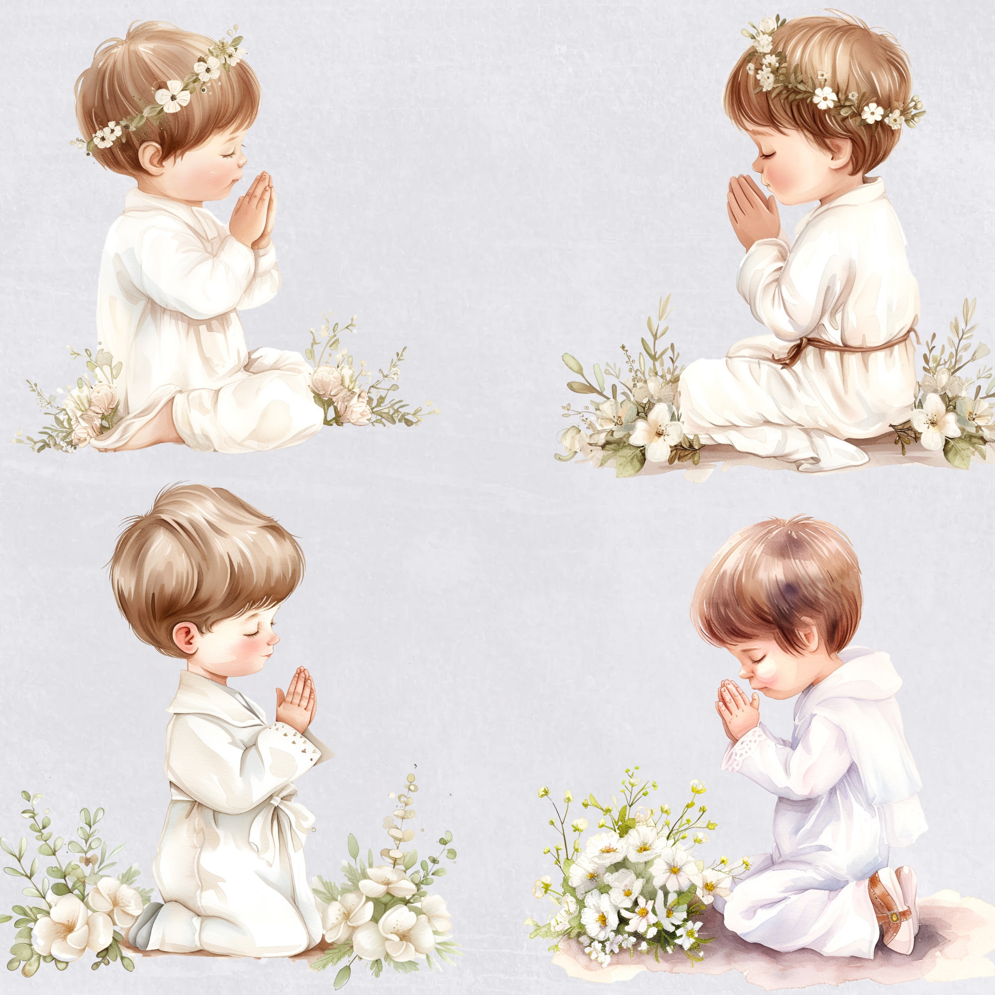 Praying Child Clipart, Boy Saying Prayers Graphics, First Holy ...