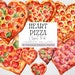 Heart Shaped Pizza Slice Clipart, Pepperoni Pizza Lover, Watercolor ...