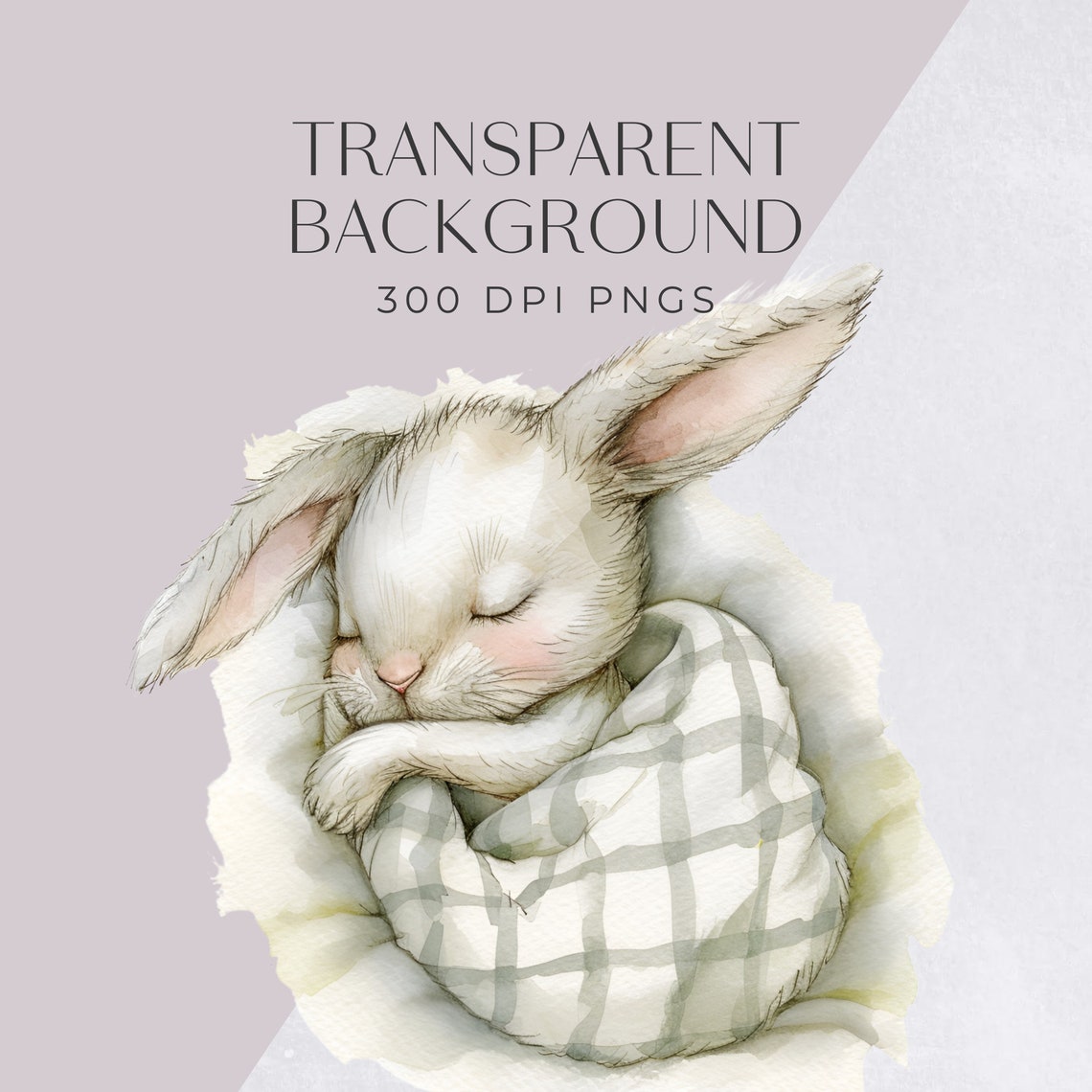 Sleeping Bunny Clipart, Cute Rabbit Asleep, Sweet Dreams Png, Nursery ...