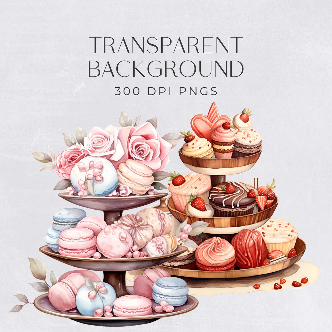 Cake on Stand Clipart, Baking Png, Meringue Clip Art, Bakery Graphics ...