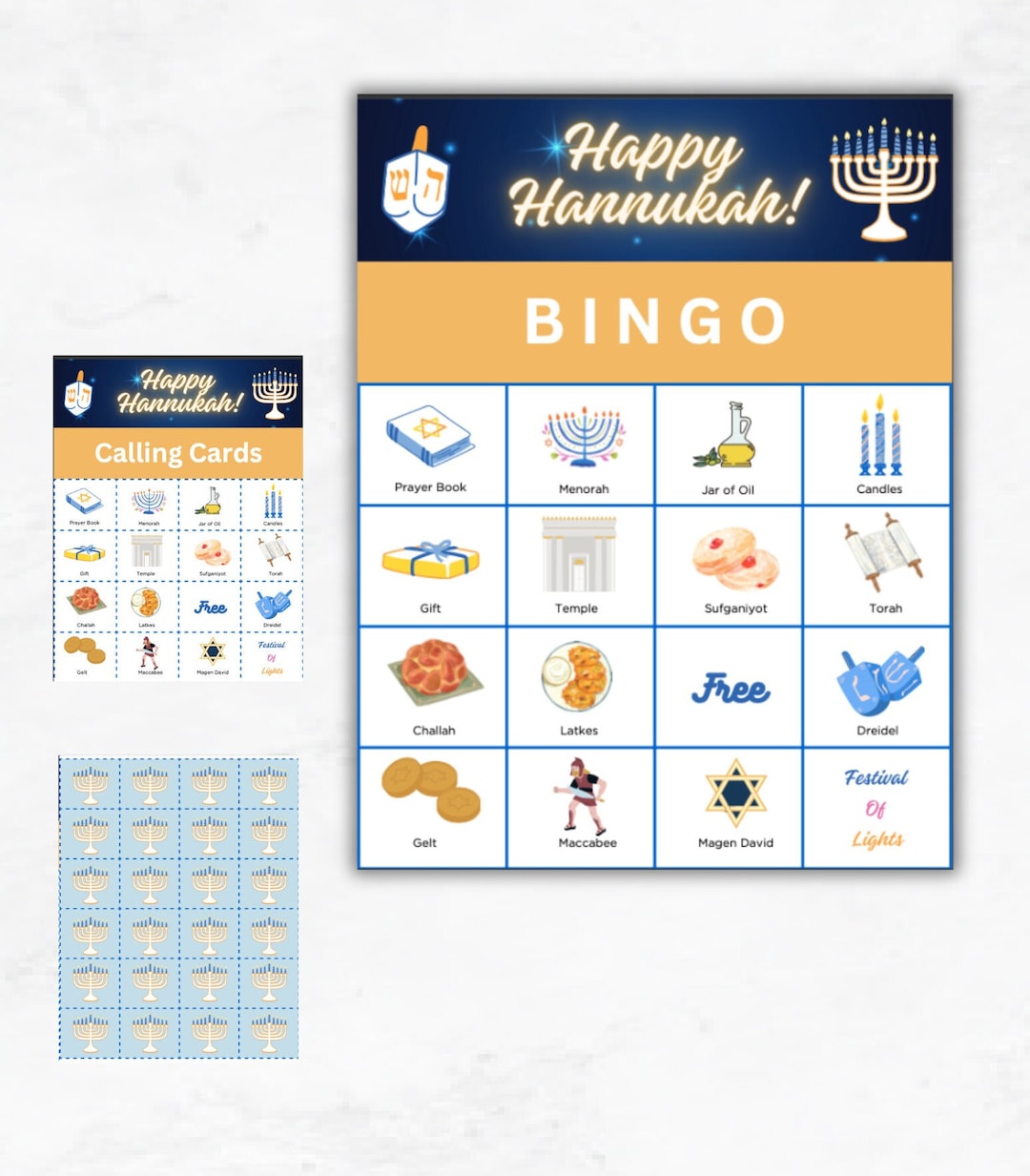 Hanukkah Bingo, Printable Game - Etsy