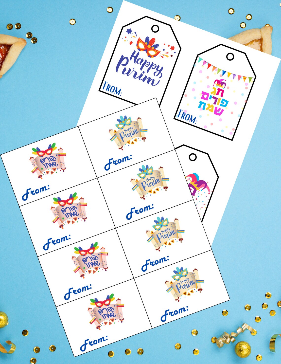 Mishloach Manot Labels, Purim 2024, Purim Gift Labels - Etsy