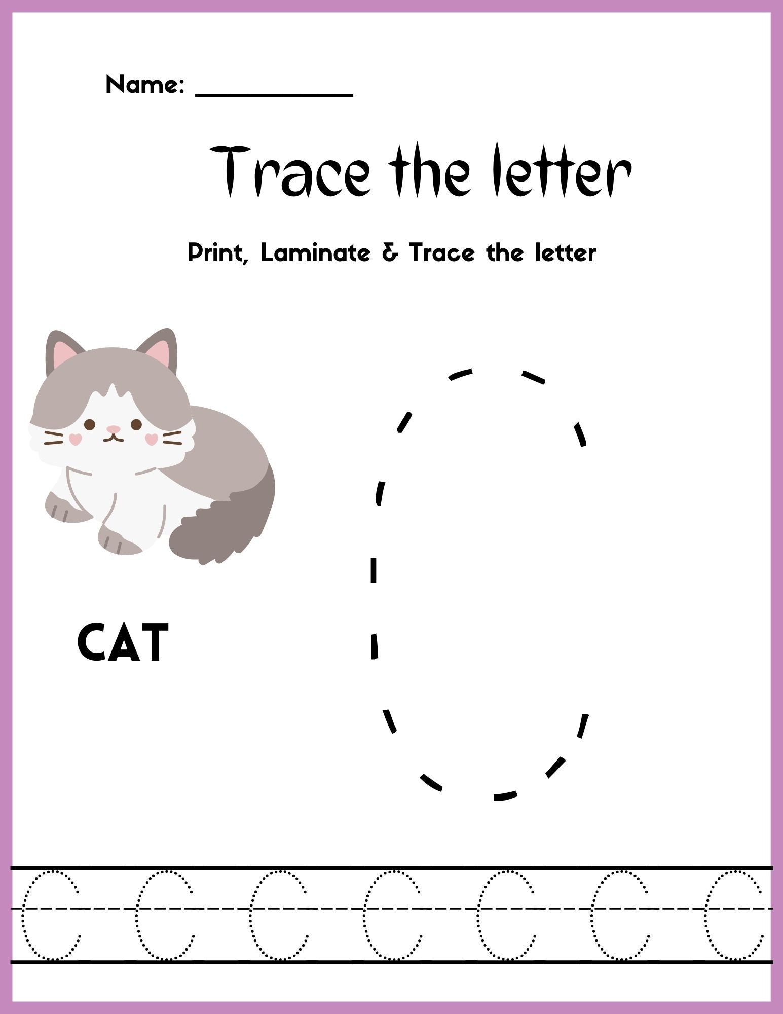 ABC Tracing Worksheet Set for Budding Writers Uppercase - Etsy