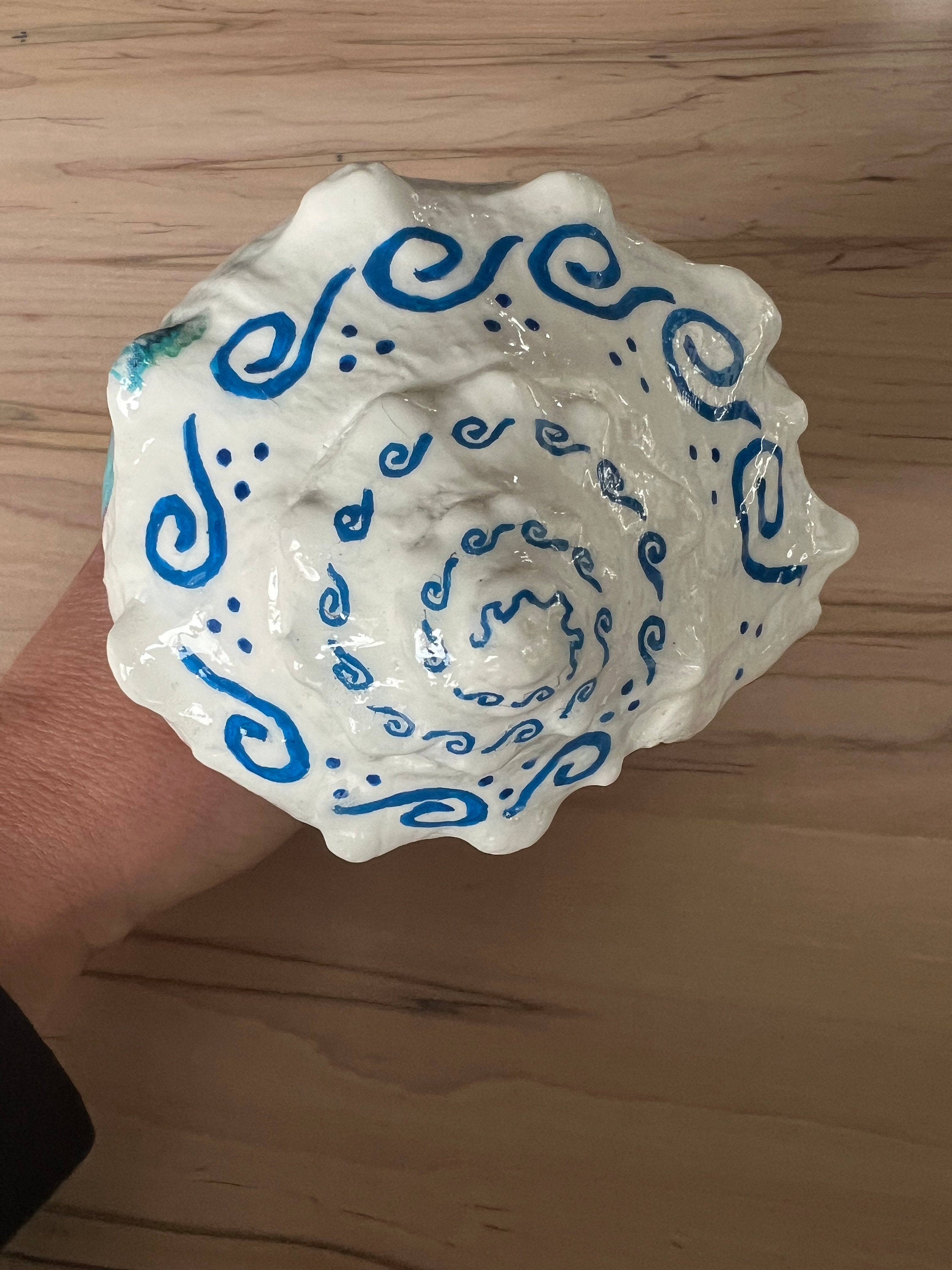 Peacock Faith Decoupage Conch Whelk Shell - Etsy