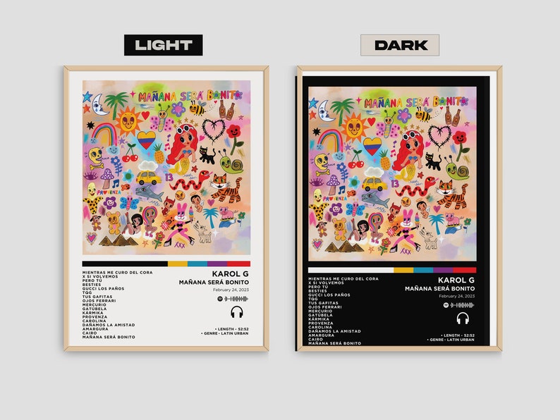 Karol G Manana Sera Bonito Album Poster / Album Cover Poster - Etsy Israel