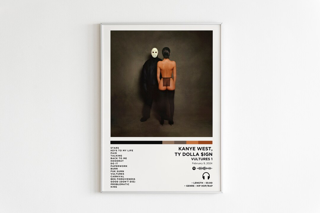 Kanye West Vultures 1 Album Poster / Album Cover Poster / Music Gift ...