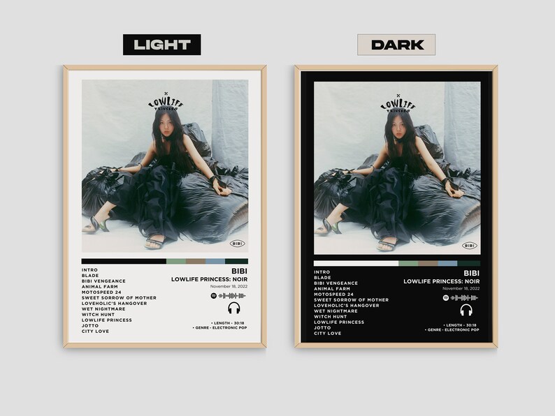 Bibi Lowlife Princess: Noir Album Poster / Album Cover Poster / Music ...