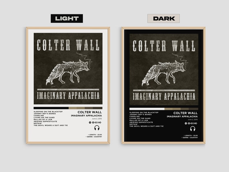 Colter Wall İmaginary Appalachia Album Poster / Album Cover Poster ...