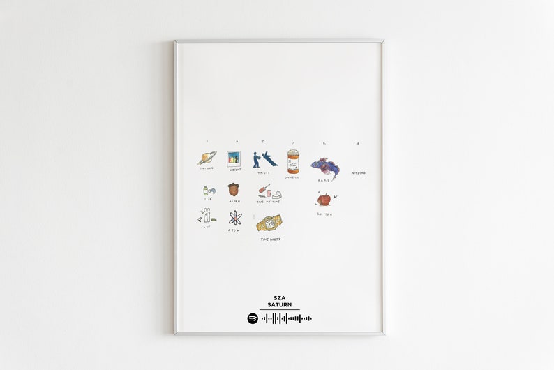 Sza Saturn Album Poster / Album Cover Poster / Music Gift / Music Wall ...