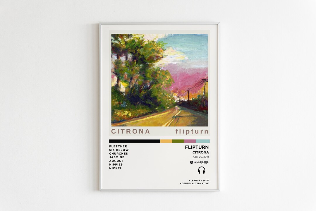 Flipturn Citrona Album Poster / Album Cover Poster / Music Gift / Music ...