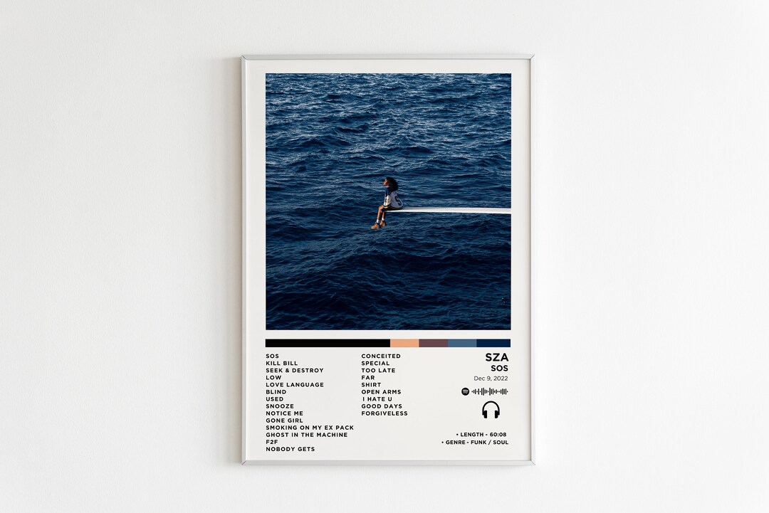 Sza Sos Album Poster / Album Cover Poster / Music Gift / Music Wall ...