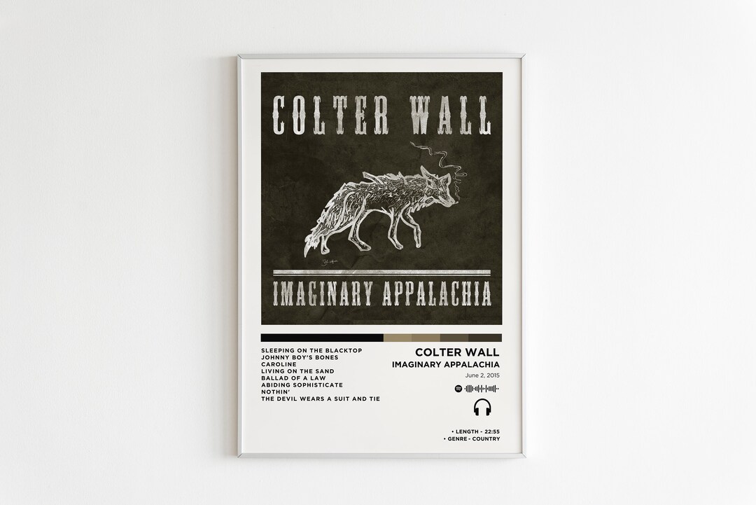 Colter Wall İmaginary Appalachia Album Poster / Album Cover Poster ...