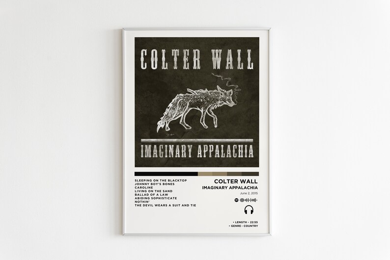 Colter Wall İmaginary Appalachia Album Poster / Album Cover Poster ...