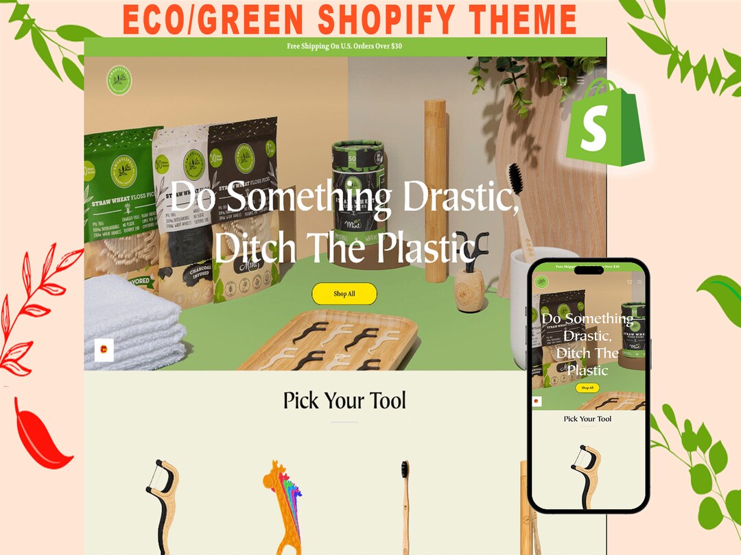 Eco Shopify Theme | Plant Shopify Theme Template | Shopify Theme for ...