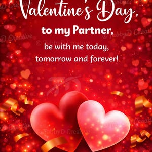 Valentine’s Day Partner Card Set | Romantic Printable Wall Art (2 PNG ...