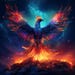 Phoenix Rising Art Print | Rebirth, Strength & Resilience (digital ...