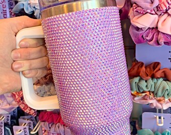 Rhinestone Stanley Cup 40 Oz Personalized Any Color Bling Diamond Gem ...