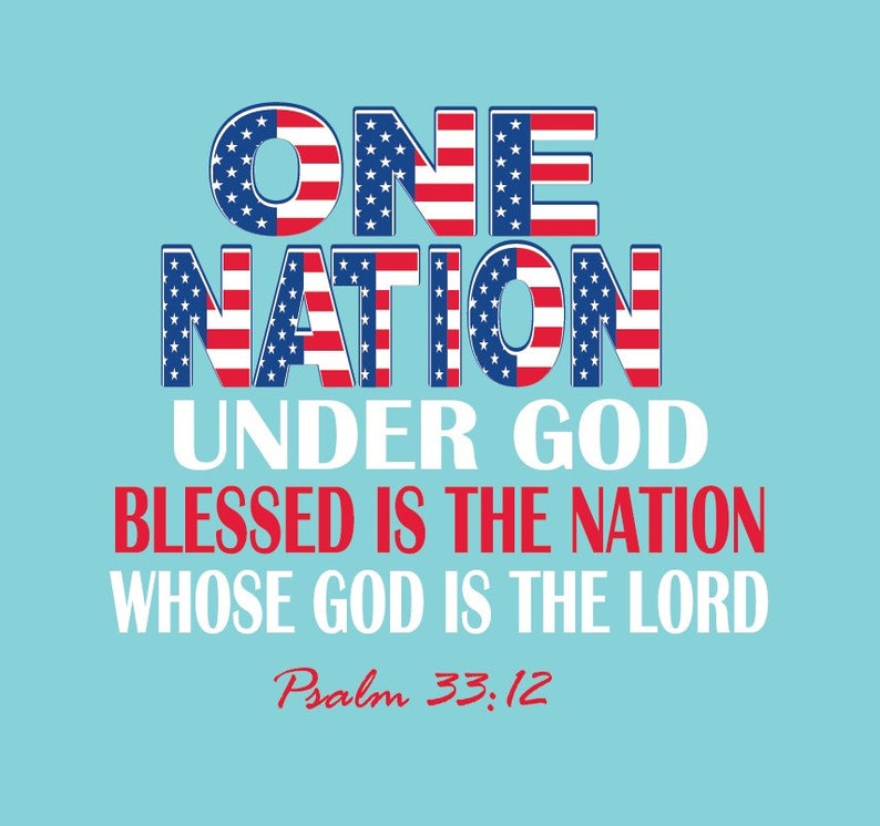 One Nation Under God, PNG SVG - Etsy
