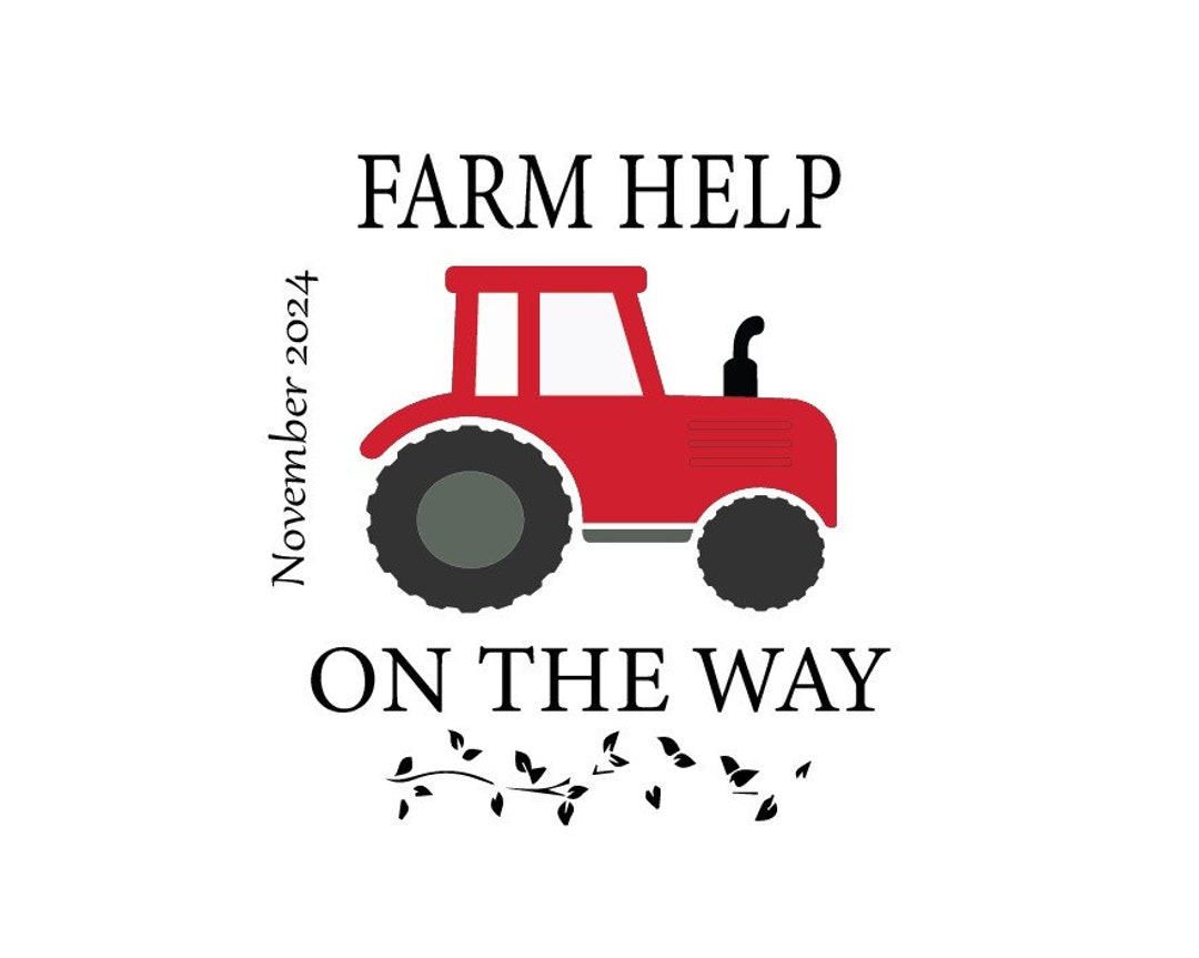 Baby Announcement, Farm Help on the Way, SVG PNG - Etsy
