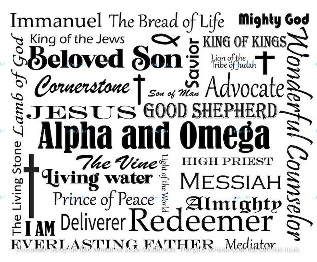 Names of Jesus, SVG PNG, Inspirational - Etsy