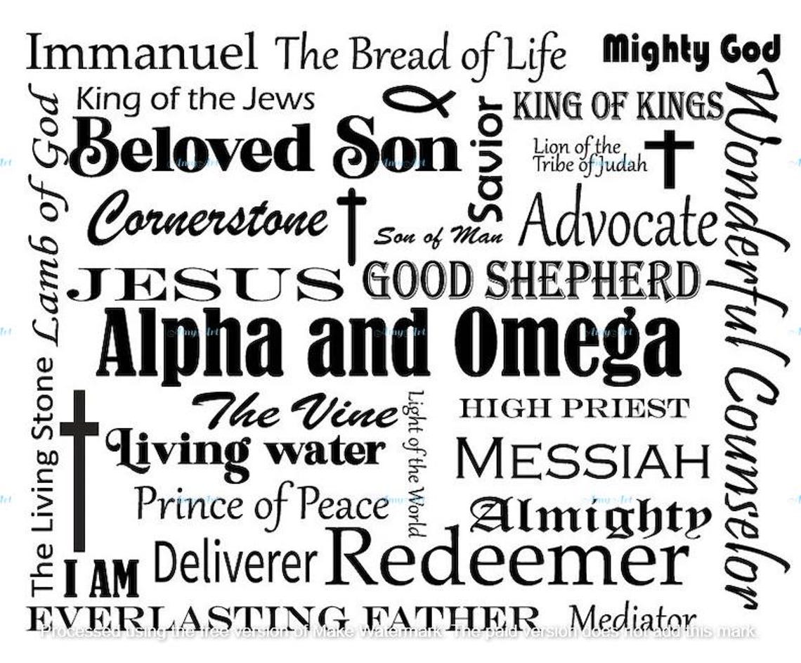 Names of Jesus, SVG PNG, Inspirational - Etsy