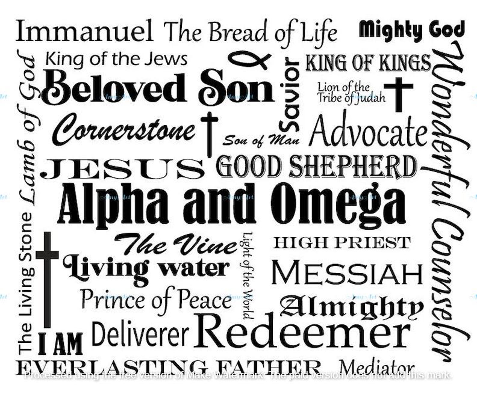 Names of Jesus, SVG PNG, Inspirational - Etsy