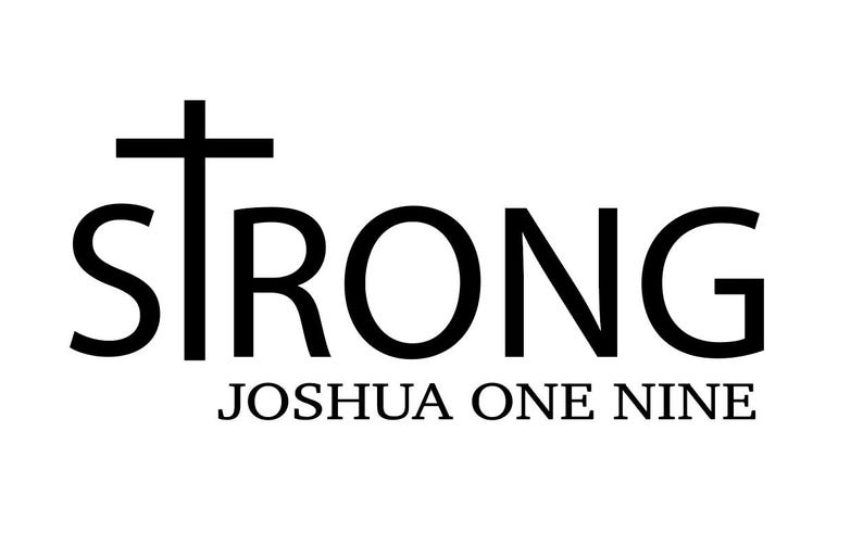 STRONG, Joshua 1:9, PNG SVG - Etsy