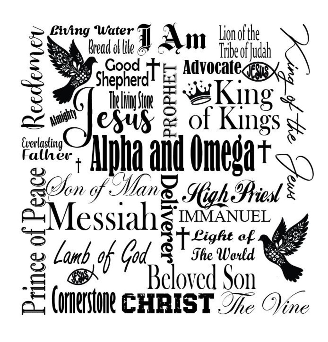 Names of Jesus, V4, PNG SVG - Etsy