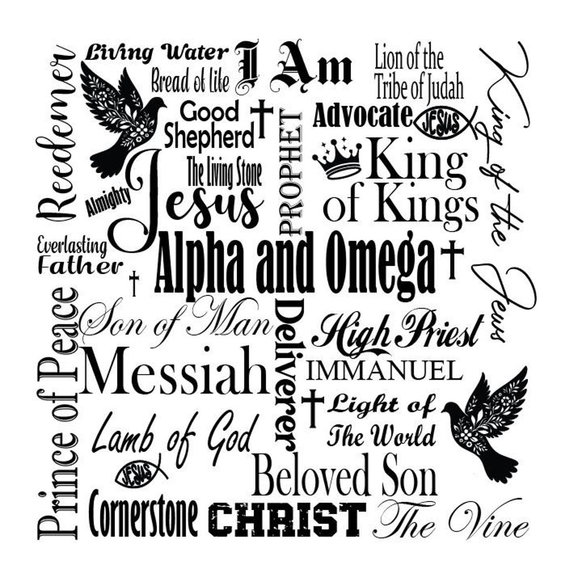 Names of Jesus, V4, PNG SVG - Etsy
