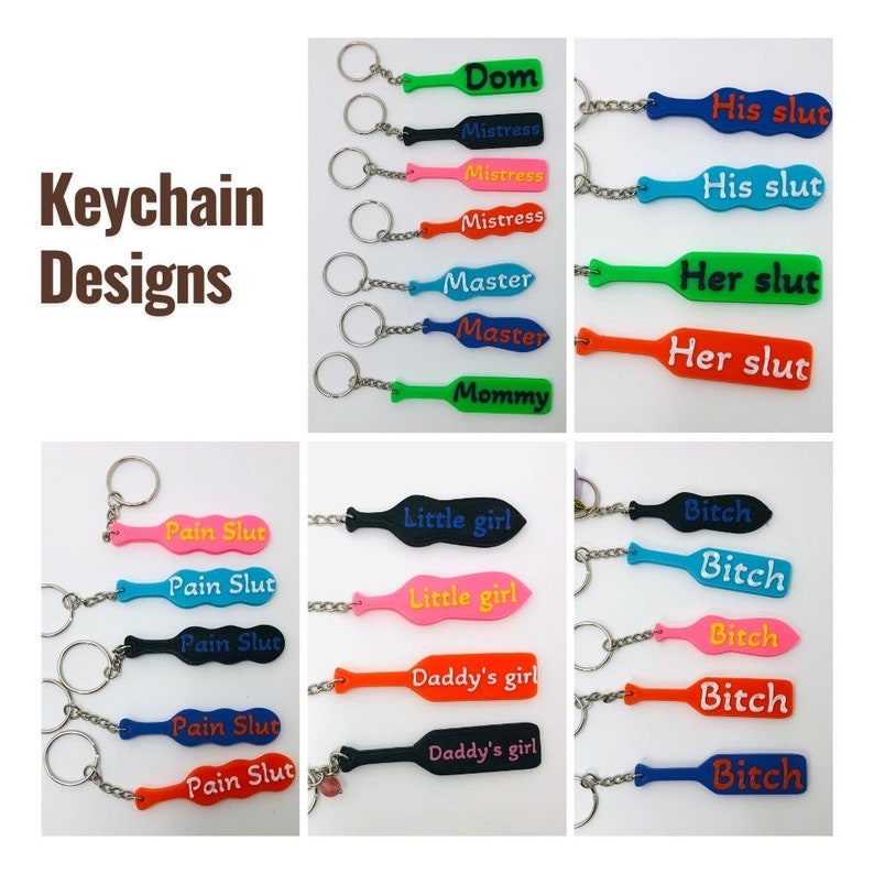 BDSM Kink Paddle Keychain Handmade 3D Keychains Unique Adult Accessories for Submissive, Dom ...