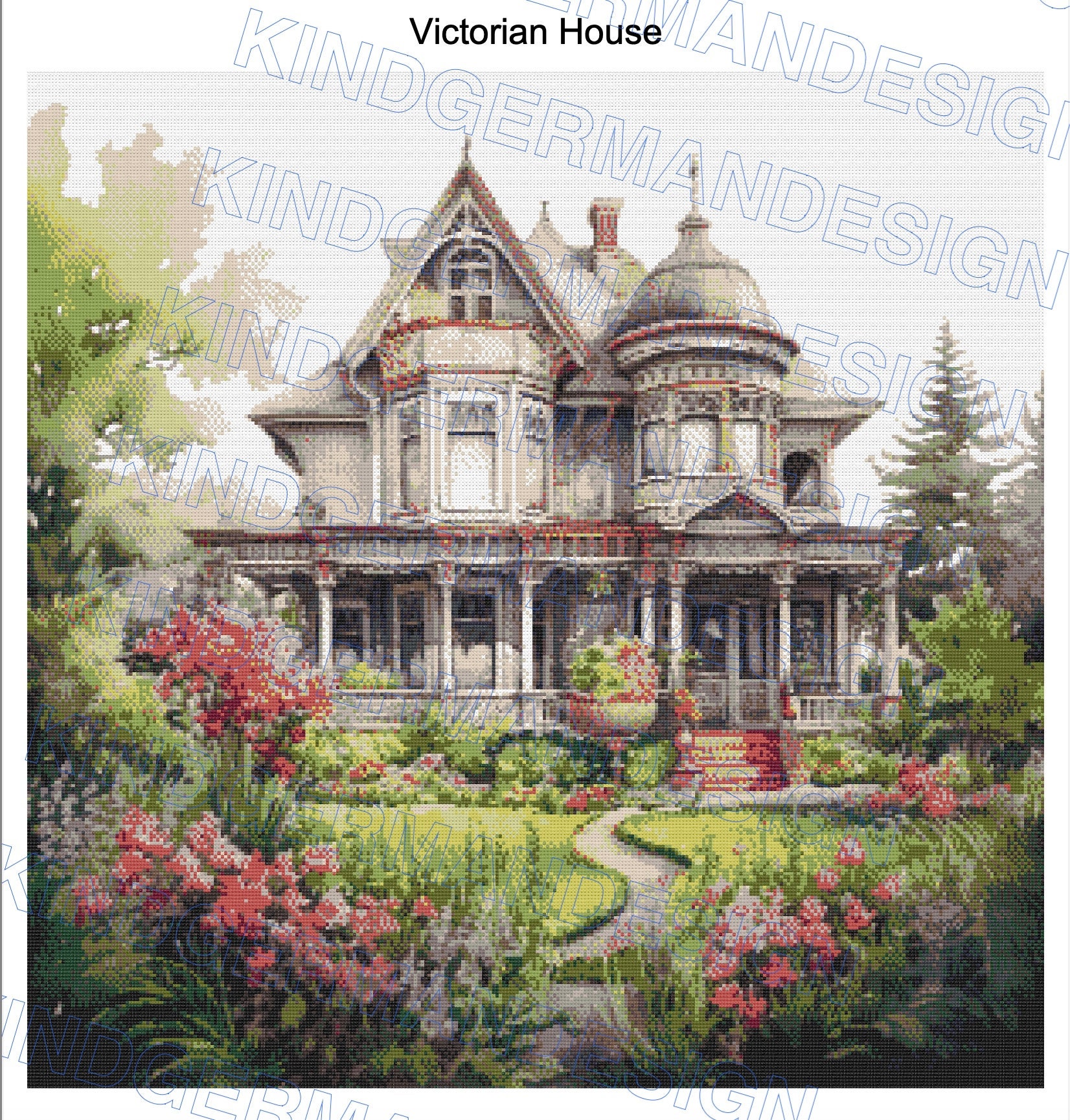 Victorian House Cross Stitch Pattern by Kindgerman (digital Format) - Etsy