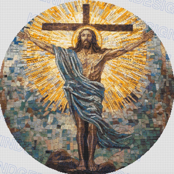 Jesus Cross Stitch Pattern - Etsy