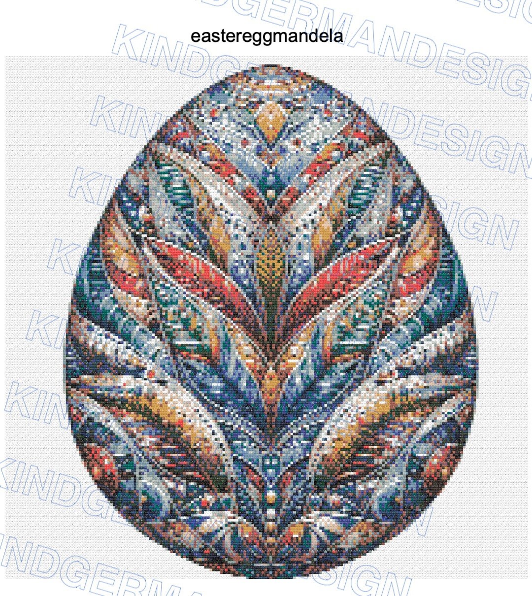 Mandela Easter Egg Cross Stitch Pattern by Kindgerman (digital Format ...