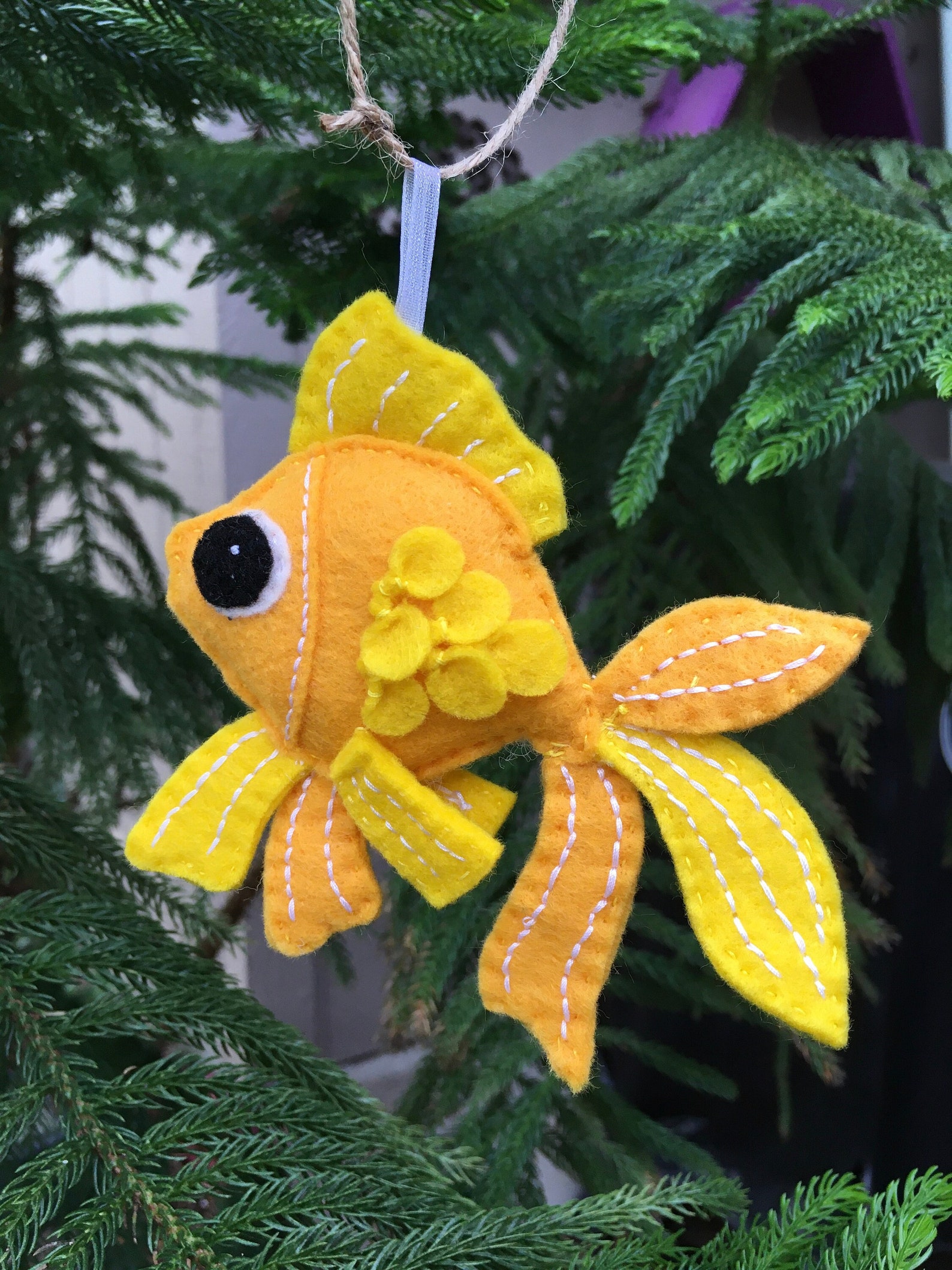 Felt Goldfish Ornament - Etsy