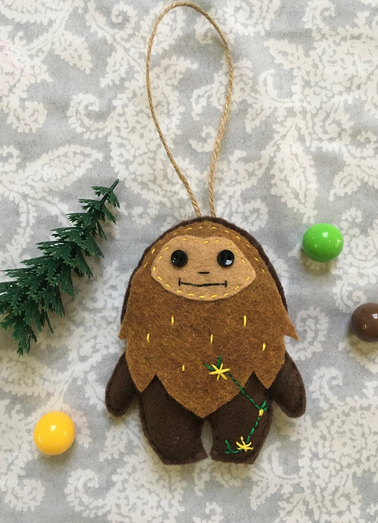 Felt Bigfoot Ornament - Etsy